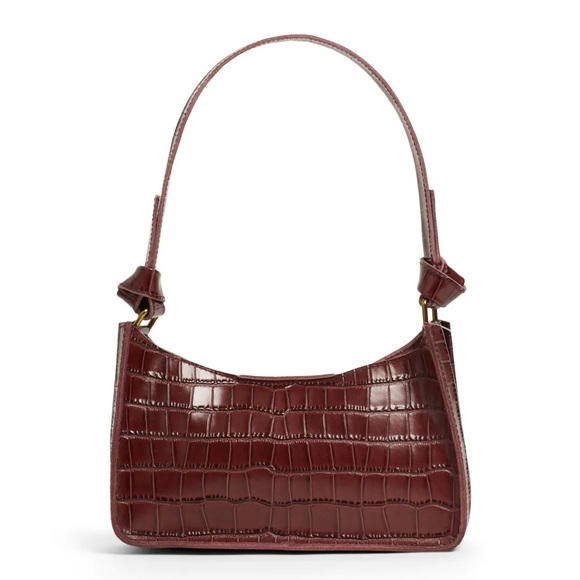 Madewell | Bags | Madewell Sydney Crocodileembossed Burgundy Shoulder ...